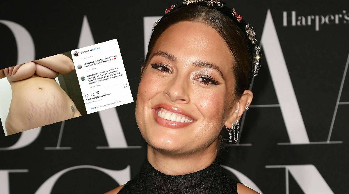 Ashley Graham visar upp magen efter graviditeten | Femina